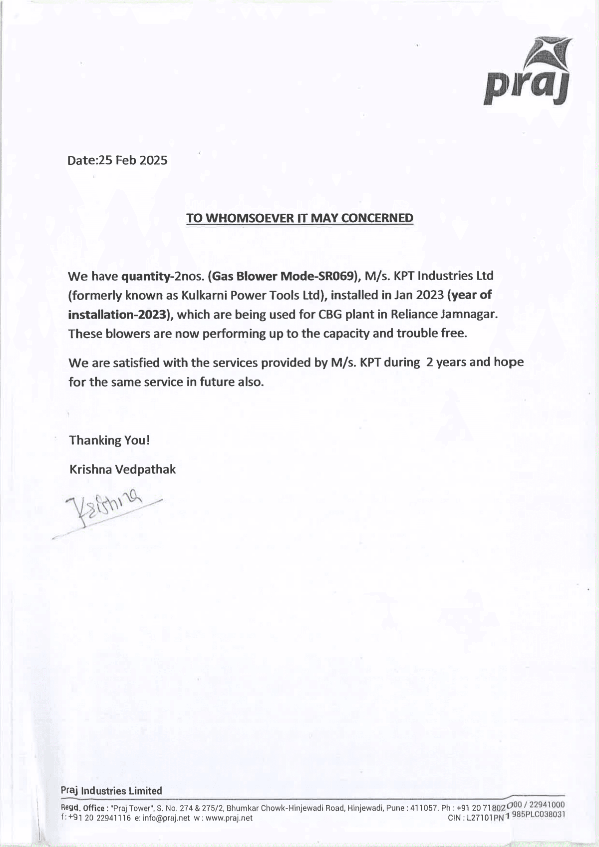 Industrial Blowers & Fans | KPT Industries Ltd